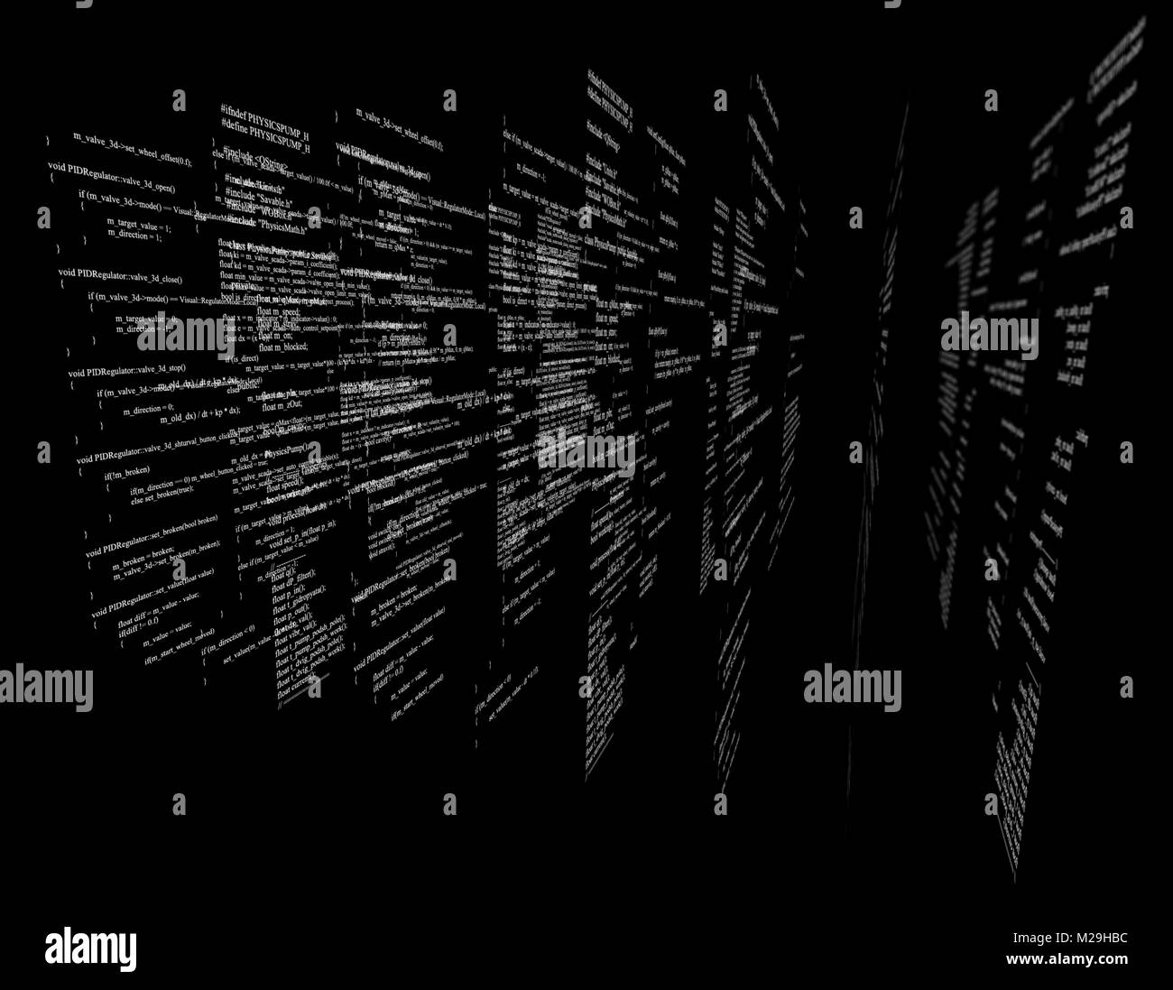 Software source code. Layers of program code Stock Photo - Alamy