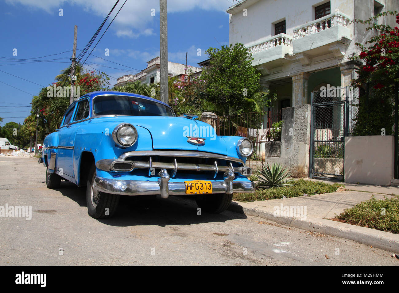 HAVANA - FEBRUARY 24: Classic American Chevrolet car in the street on ...