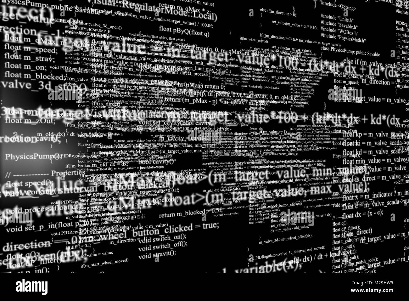 Digital code matrix background. 3D illustration Stock Photo - Alamy