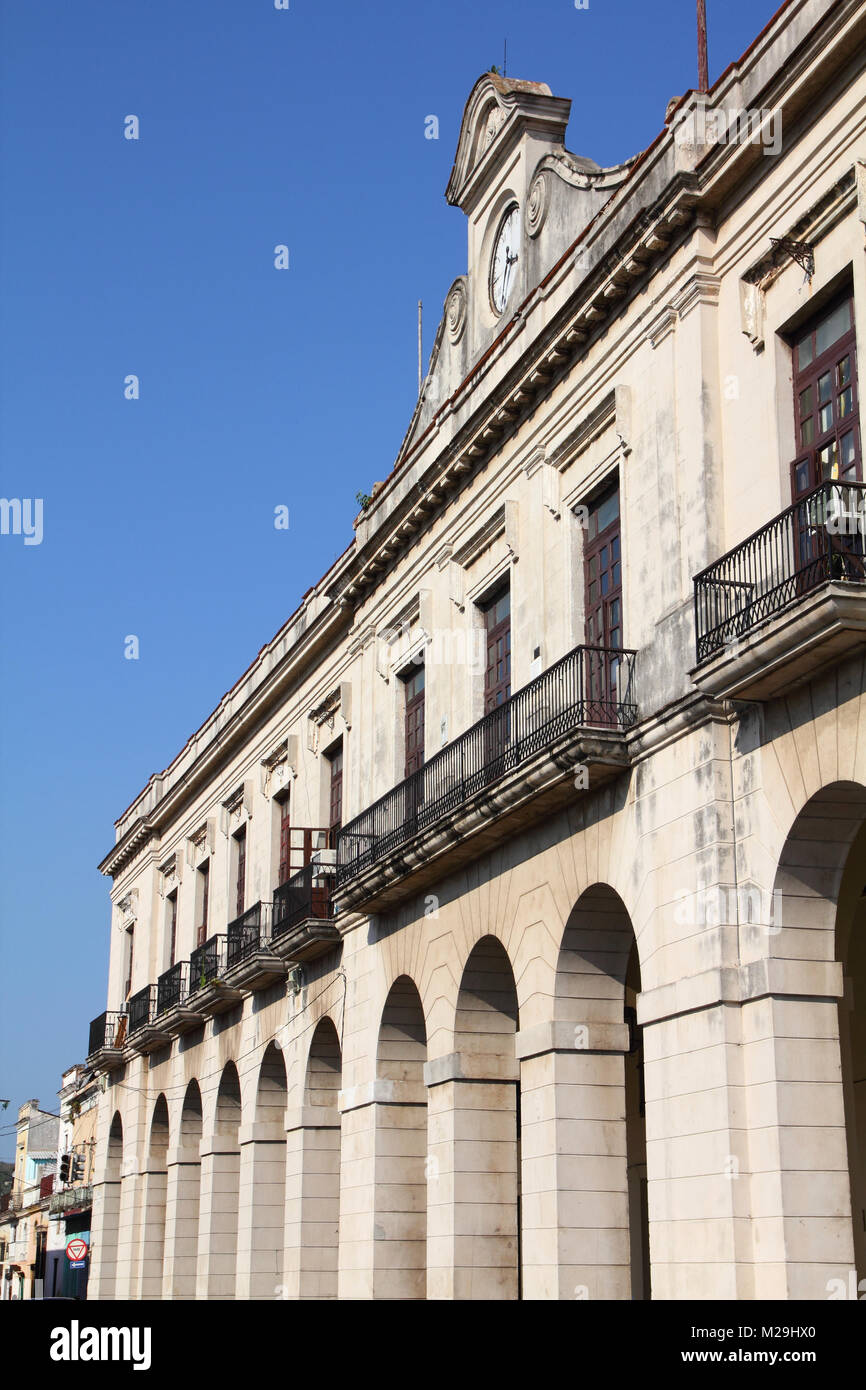 Matanzas, Cuba - city architecture. Decorative architecture next to ...