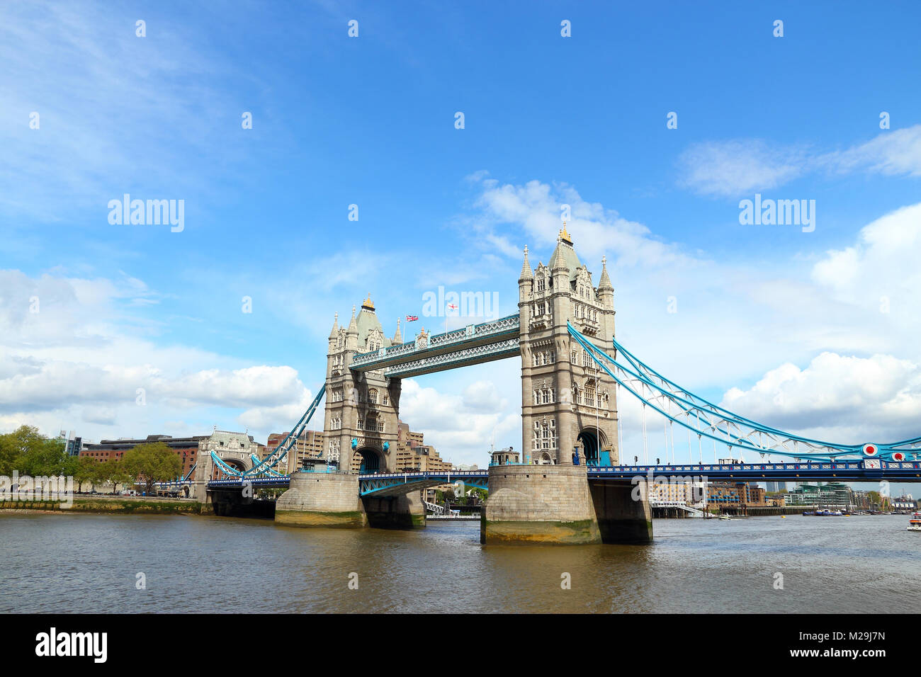 London, United Kingdom - famous Tower Bridge. Old landmark Stock Photo ...