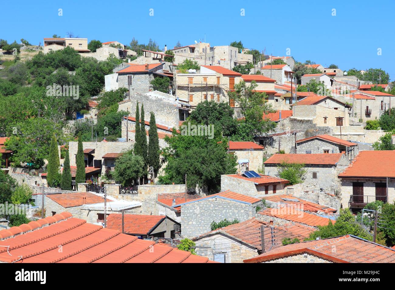 Cyprus - Limassol District. Lofou traditional village architecture ...