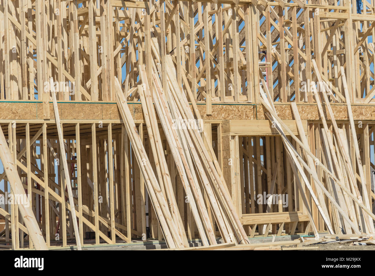 Platform wooden pallet building construction High Resolution Stock ...