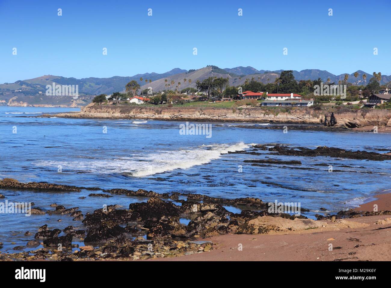 California, United States - Pacific coast view. Shell Beach in Pismo ...