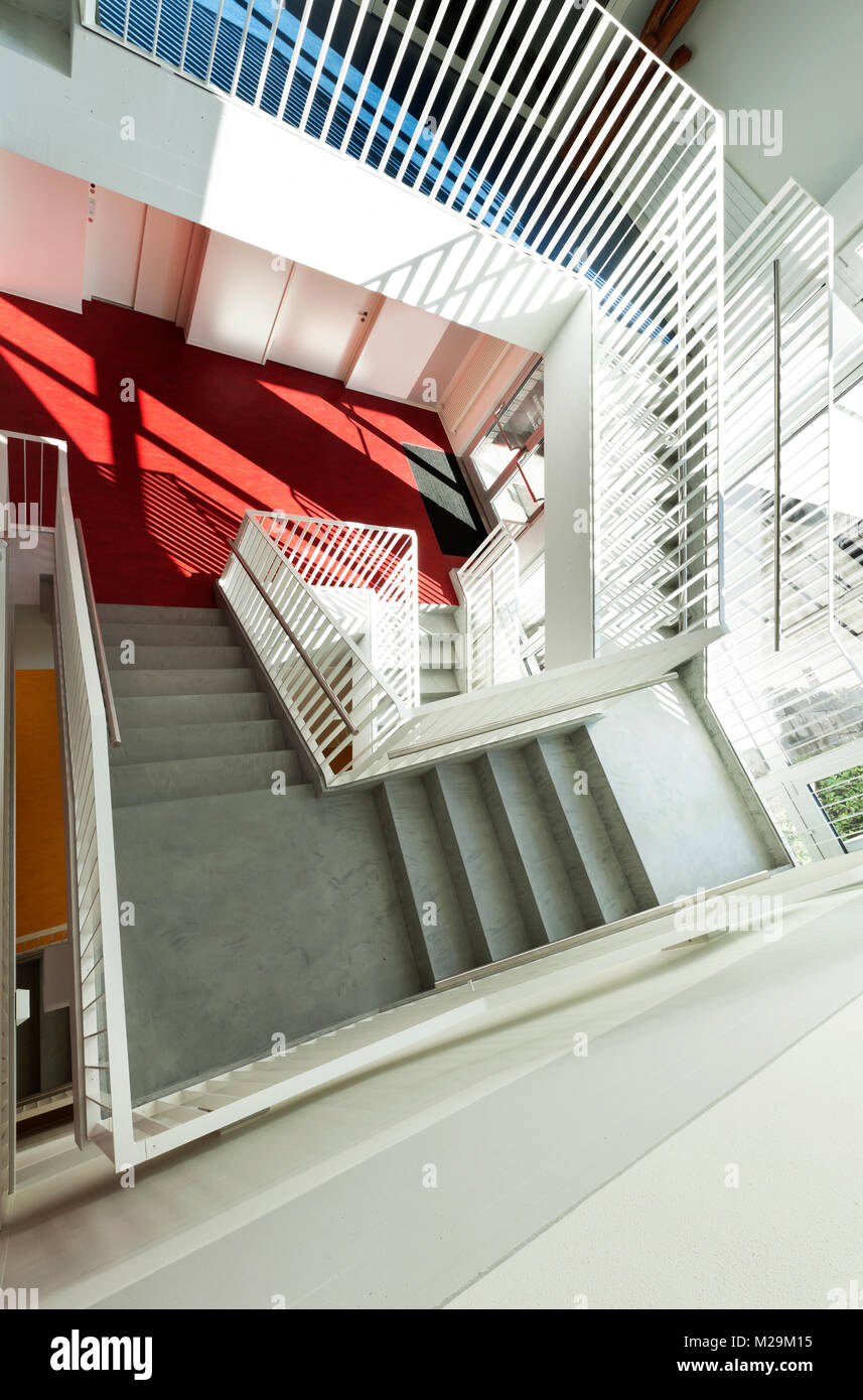 modern public school, staircase Stock Photo - Alamy