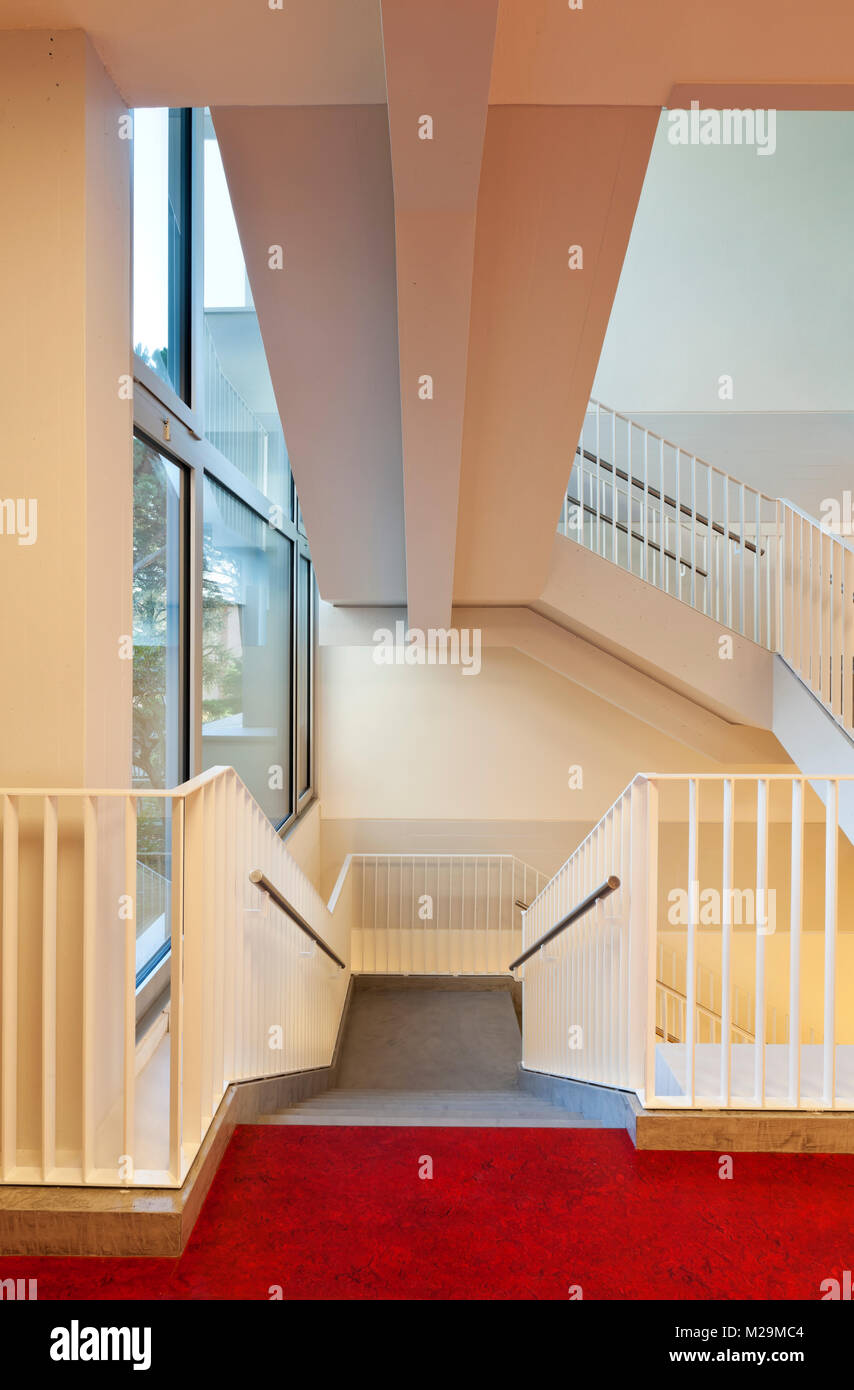 modern public school, staircase Stock Photo - Alamy