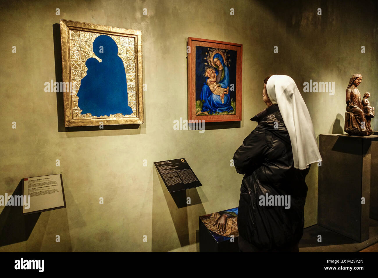 Nun in front of Madonna, Prague National Gallery of Medieval Art, St ...
