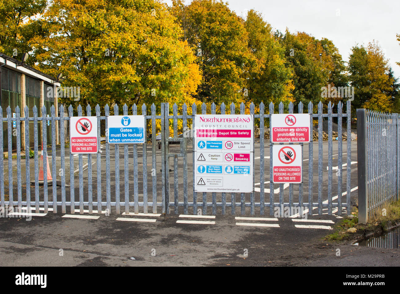 The County Council depot at Bellingham, Northumberland. The depot ...