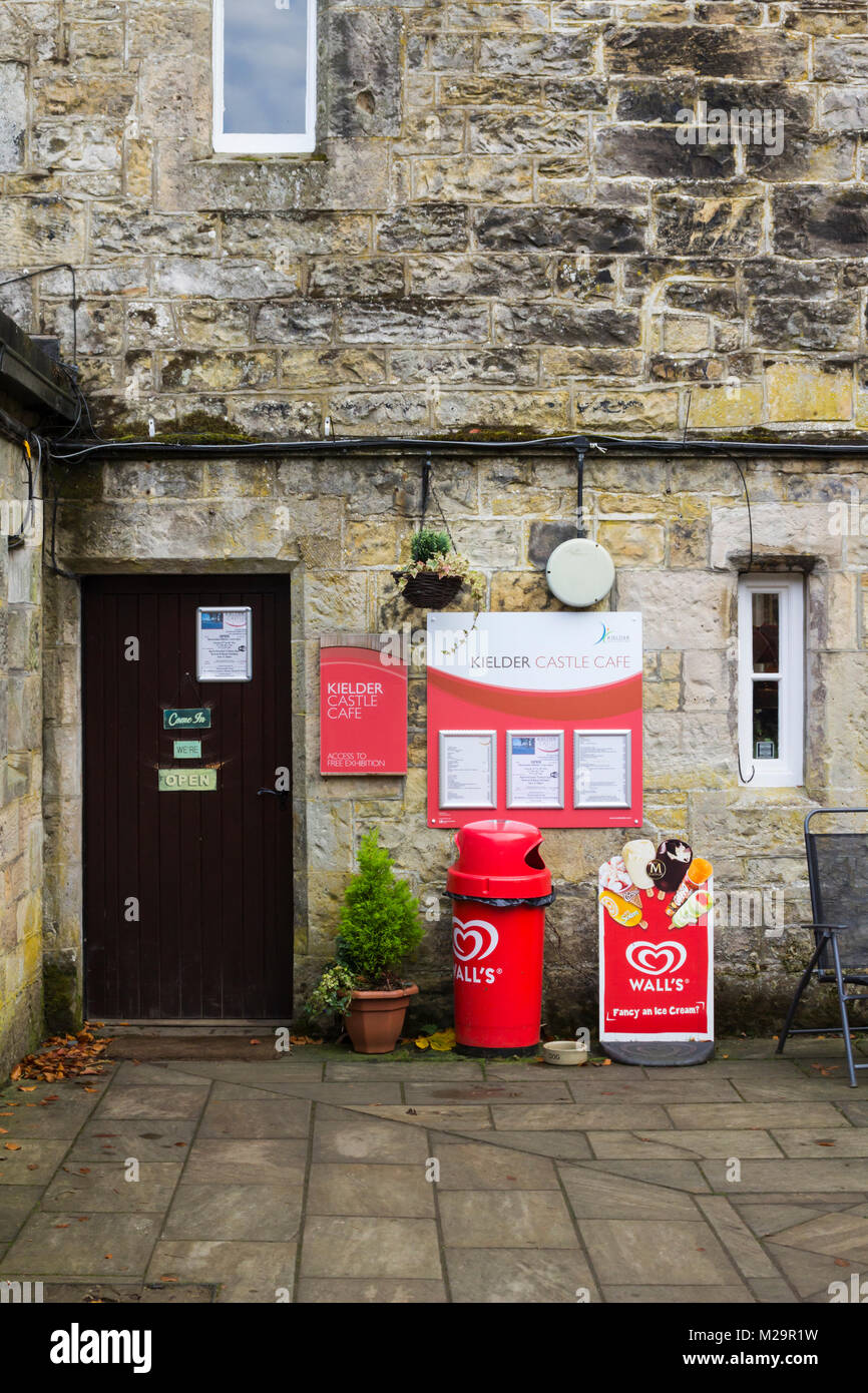Entrance to cafe and exhibition area at Kielder Castle in the North ...
