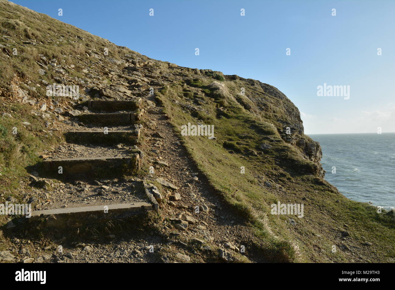 Steps on Coastal Path, Durlston, Dorset, UK Stock Photo - Alamy