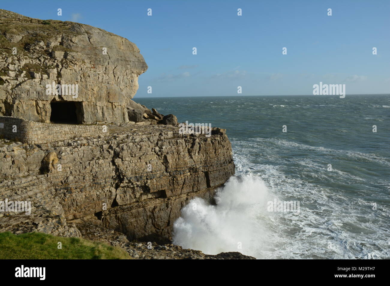 Limestone Quarry, Durlston Cliffs, Dorset, UK Stock Photo - Alamy