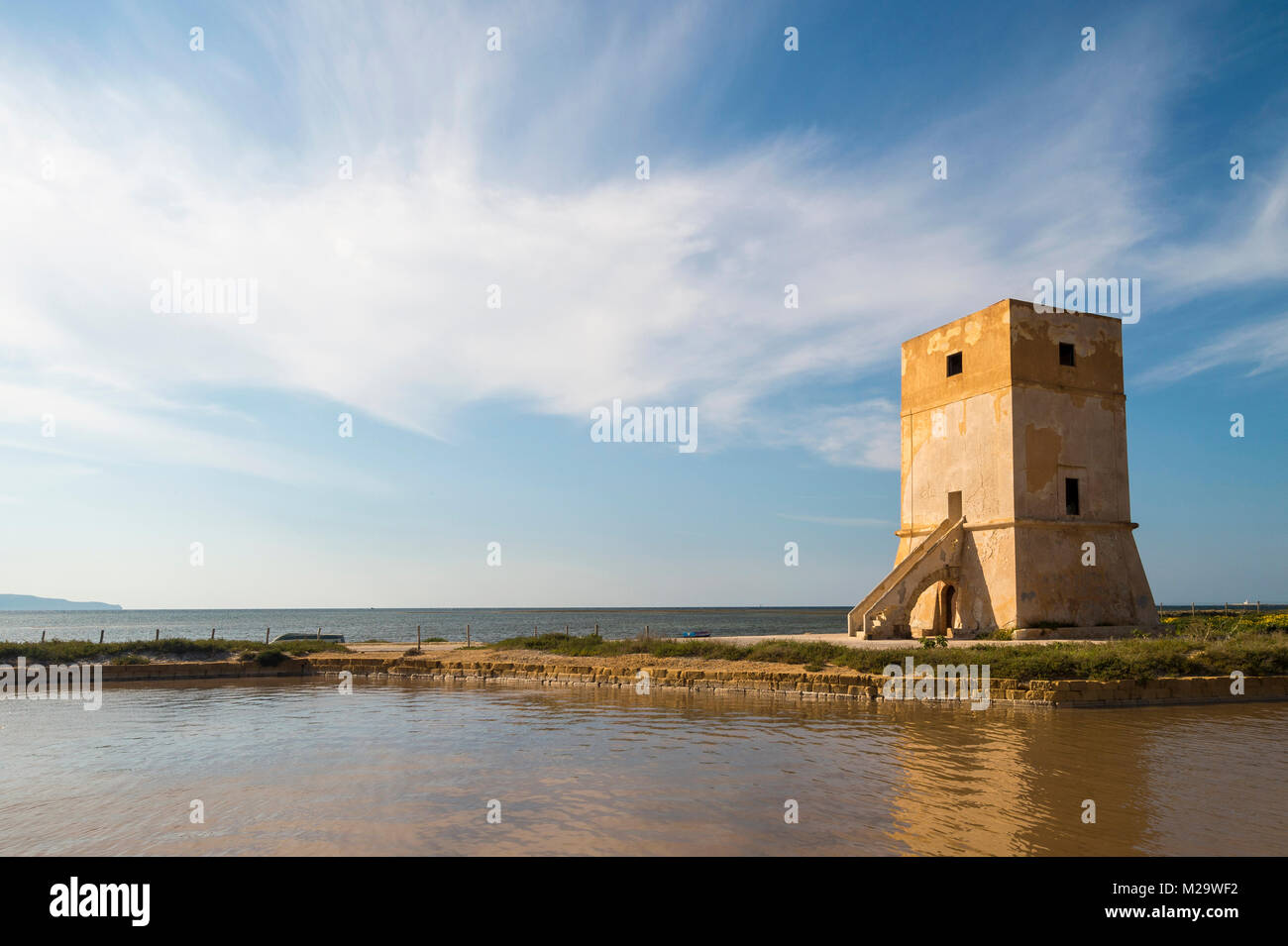 Italy,Sicily,Trapani,Saline di Trapani and Paceco nature reserve Stock ...