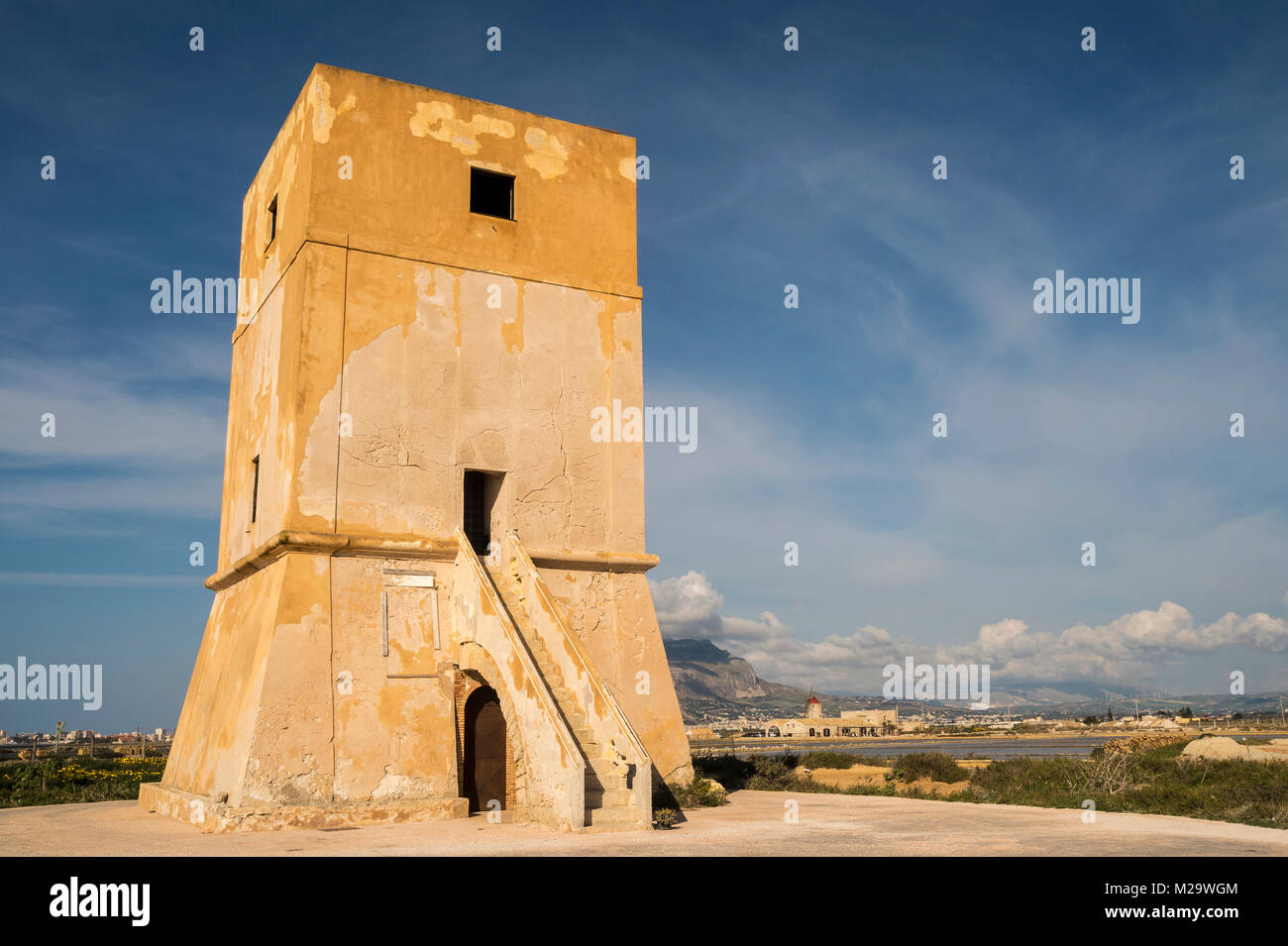 Italy,Sicily,Trapani,Saline di Trapani and Paceco nature reserve Stock ...