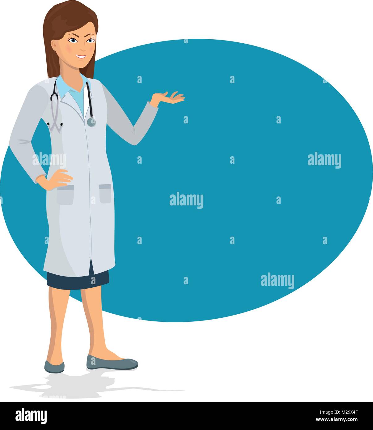 cartoon illustration of a friendly young doctor Stock Vector Image ...