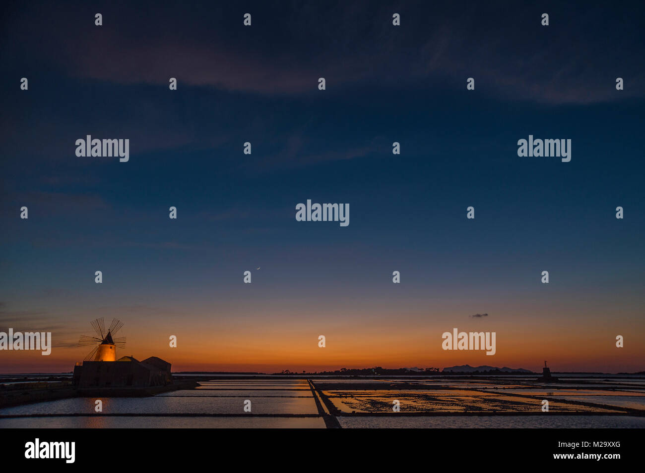 Italy,Sicily,Trapani,Saline di Trapani and Paceco nature reserve Stock ...