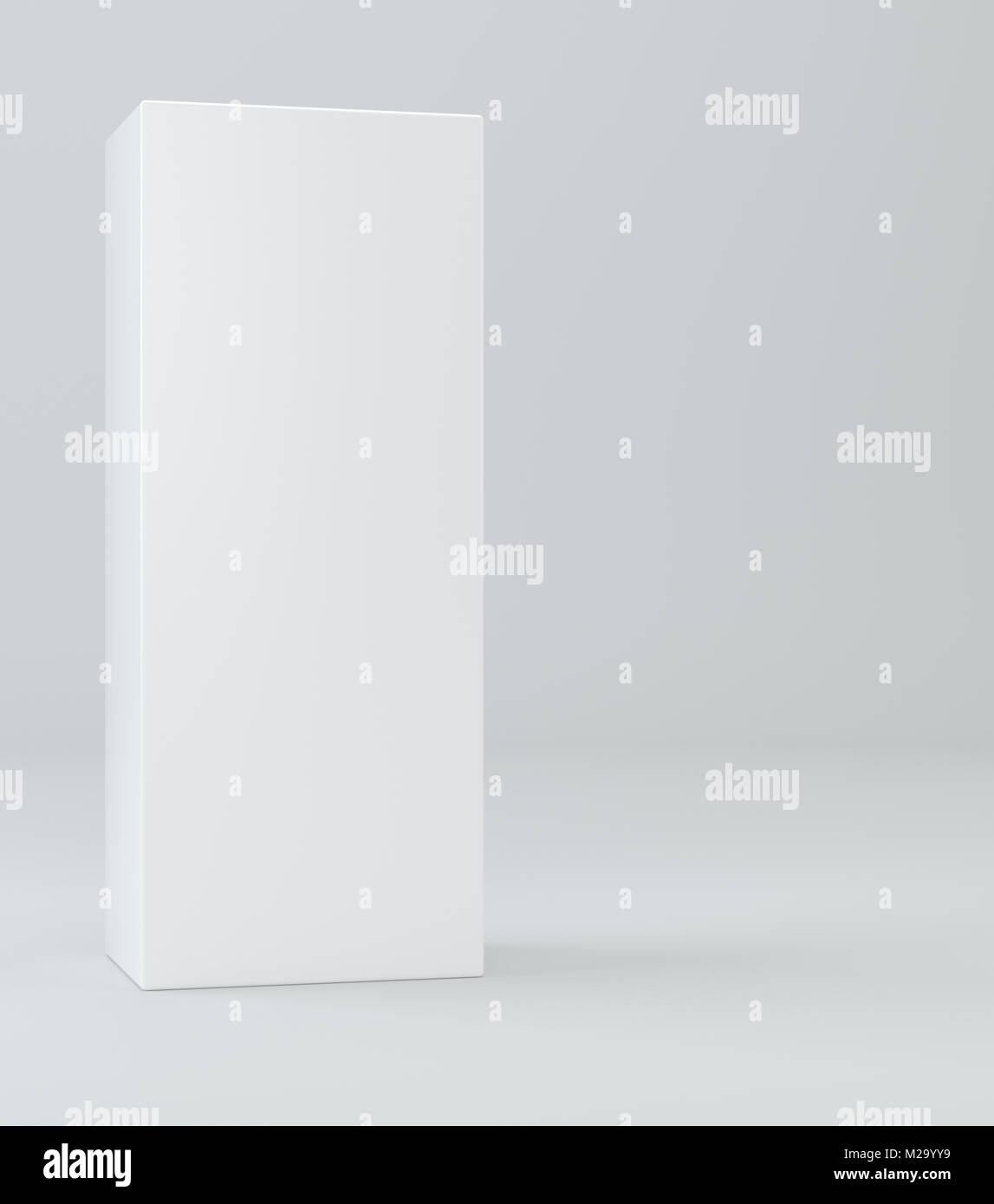 White realistic rectangle box package mockup with shadow for your ...