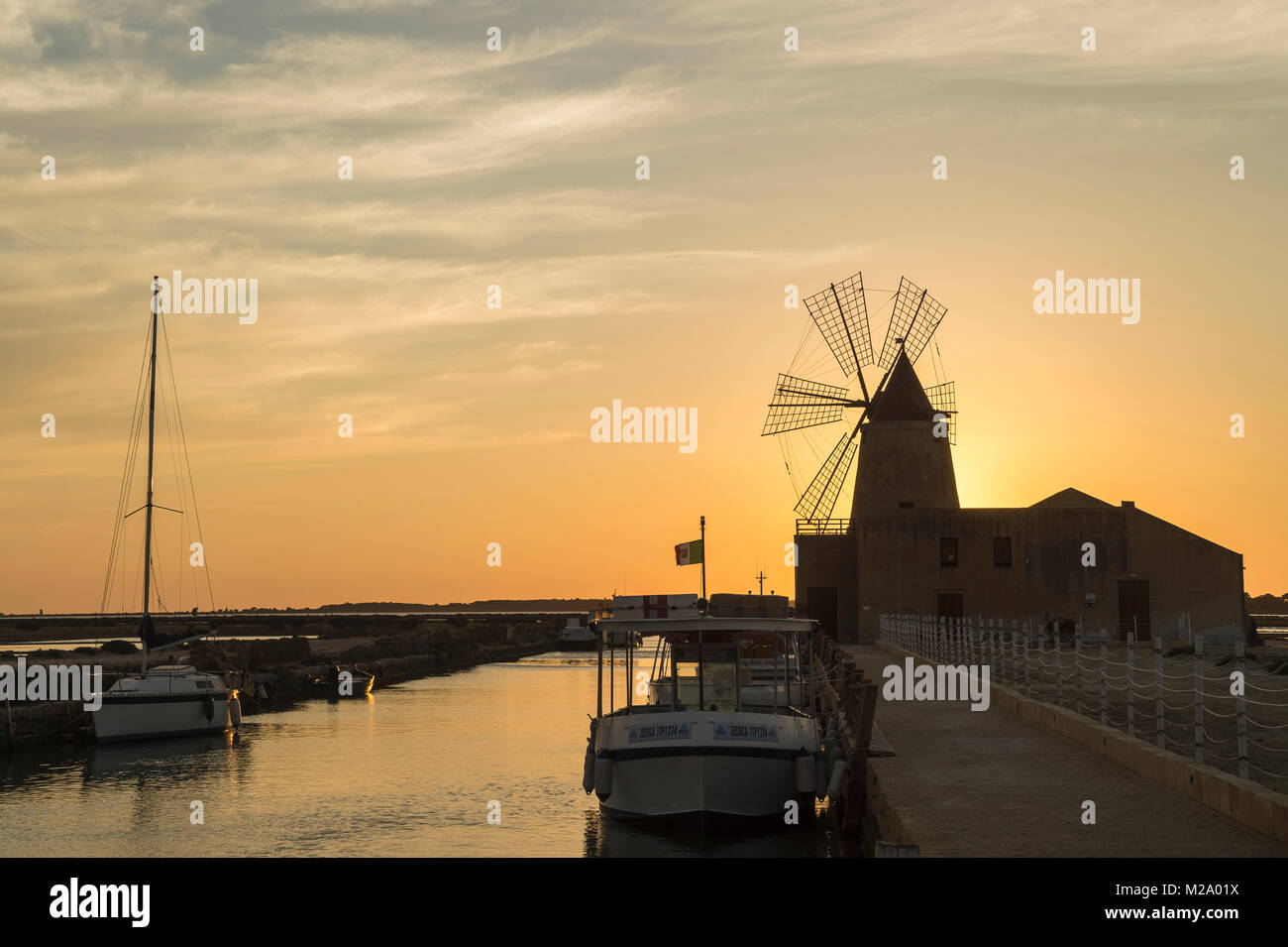 Italy,Sicily,Trapani,Saline di Trapani and Paceco nature reserve Stock ...