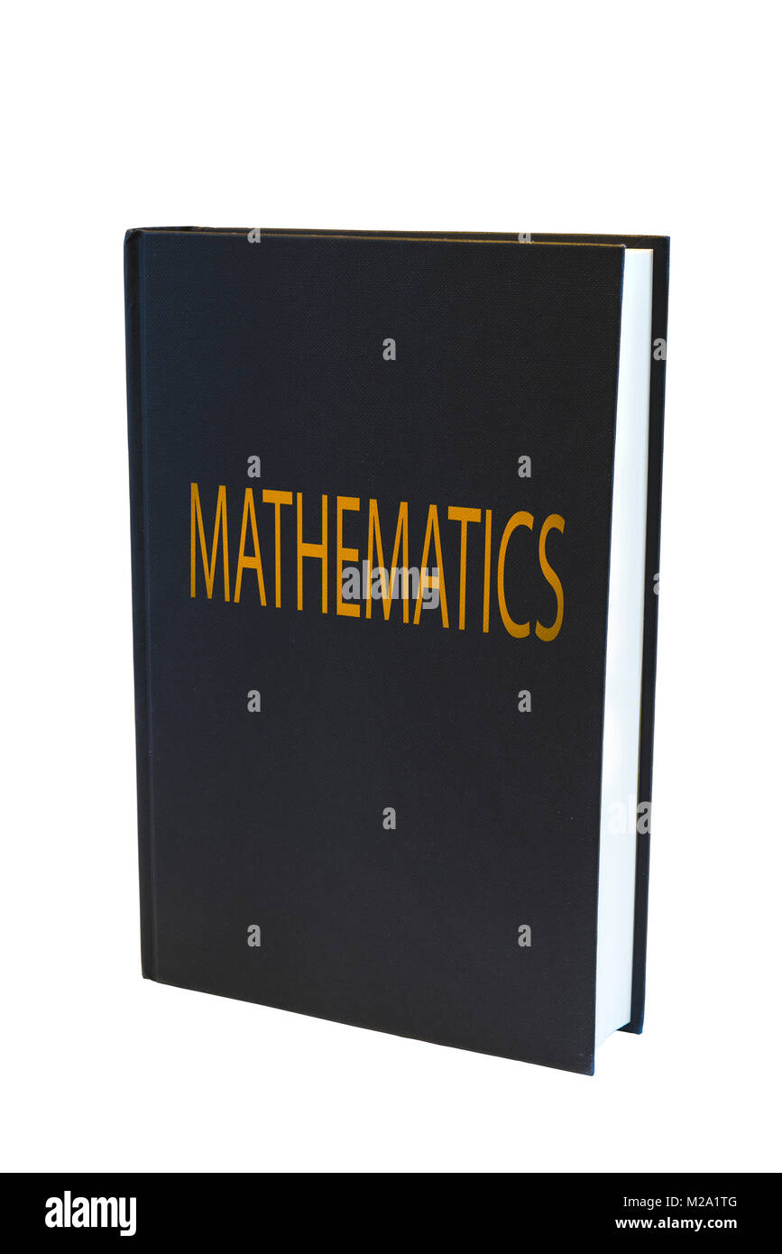 Mathematics book isolated on white background Stock Photo - Alamy