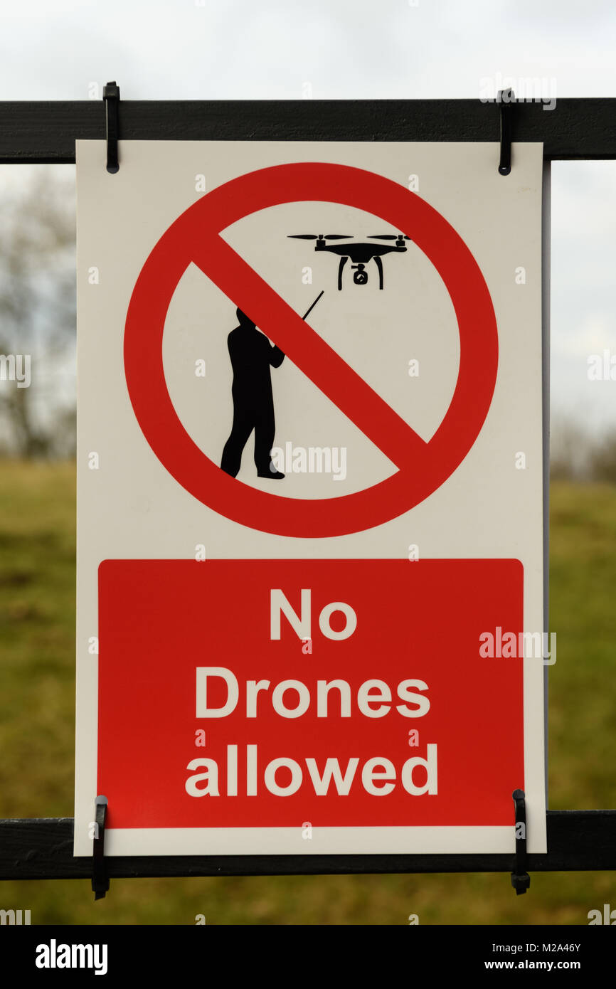 No Drone flying sign Stock Photo - Alamy