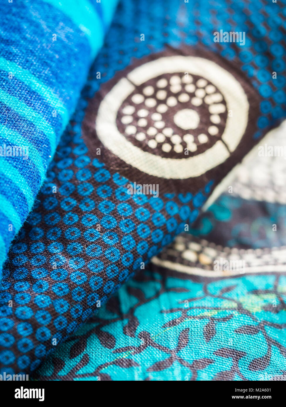 Colorful African fabric form Tanzania Stock Photo - Alamy