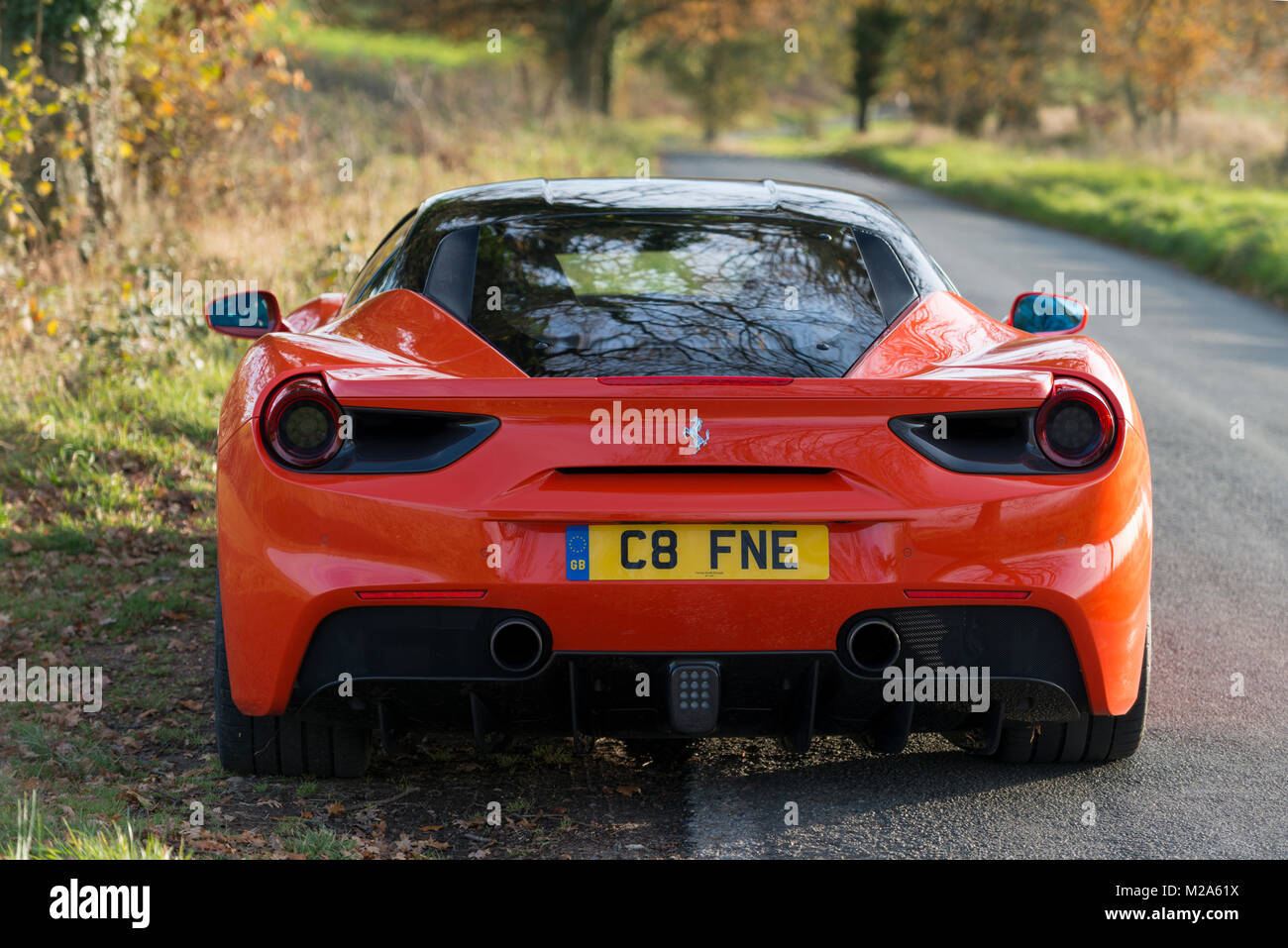 A Ferrari 488 GTB. 3.9 litre V8 0-62 mph / 3 sec Top speed 205 mph Cost ...