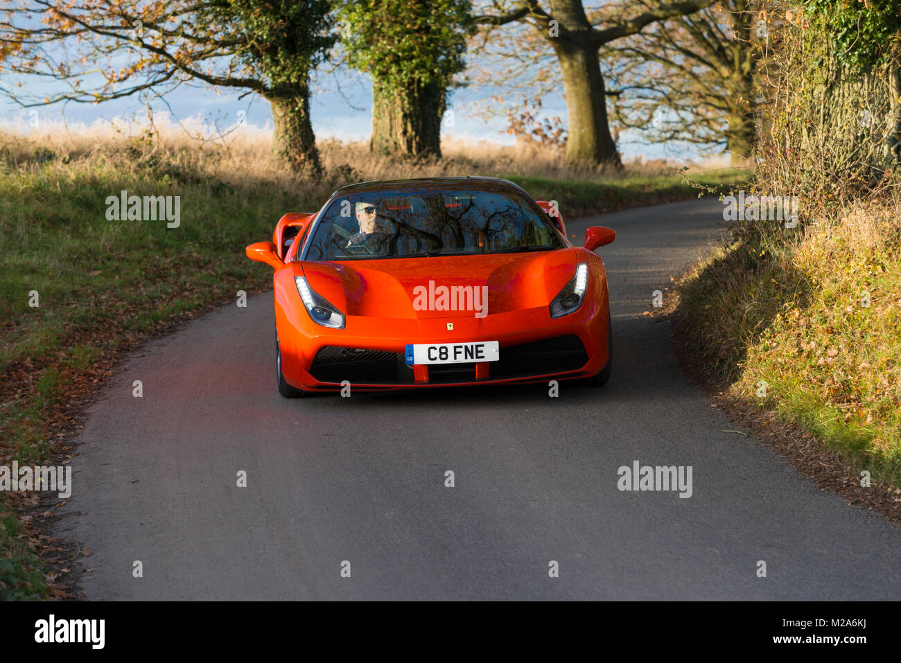 A Ferrari 488 GTB. 3.9 litre V8 0-62 mph / 3 sec Top speed 205 mph Cost ...