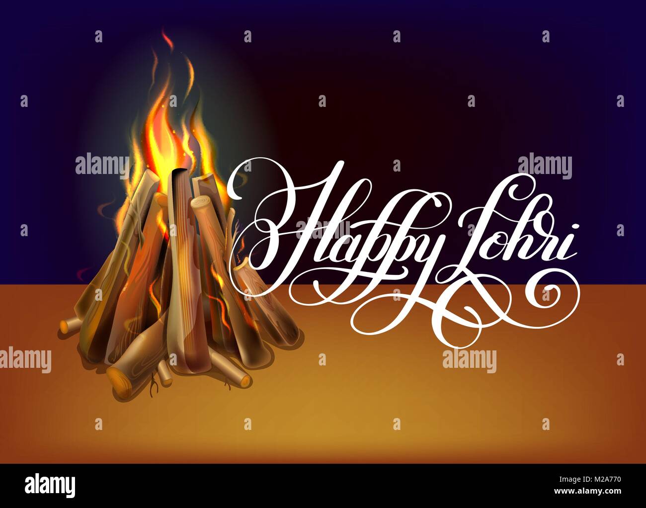 Vector illustration happy lohri Stock Vector Images - Alamy
