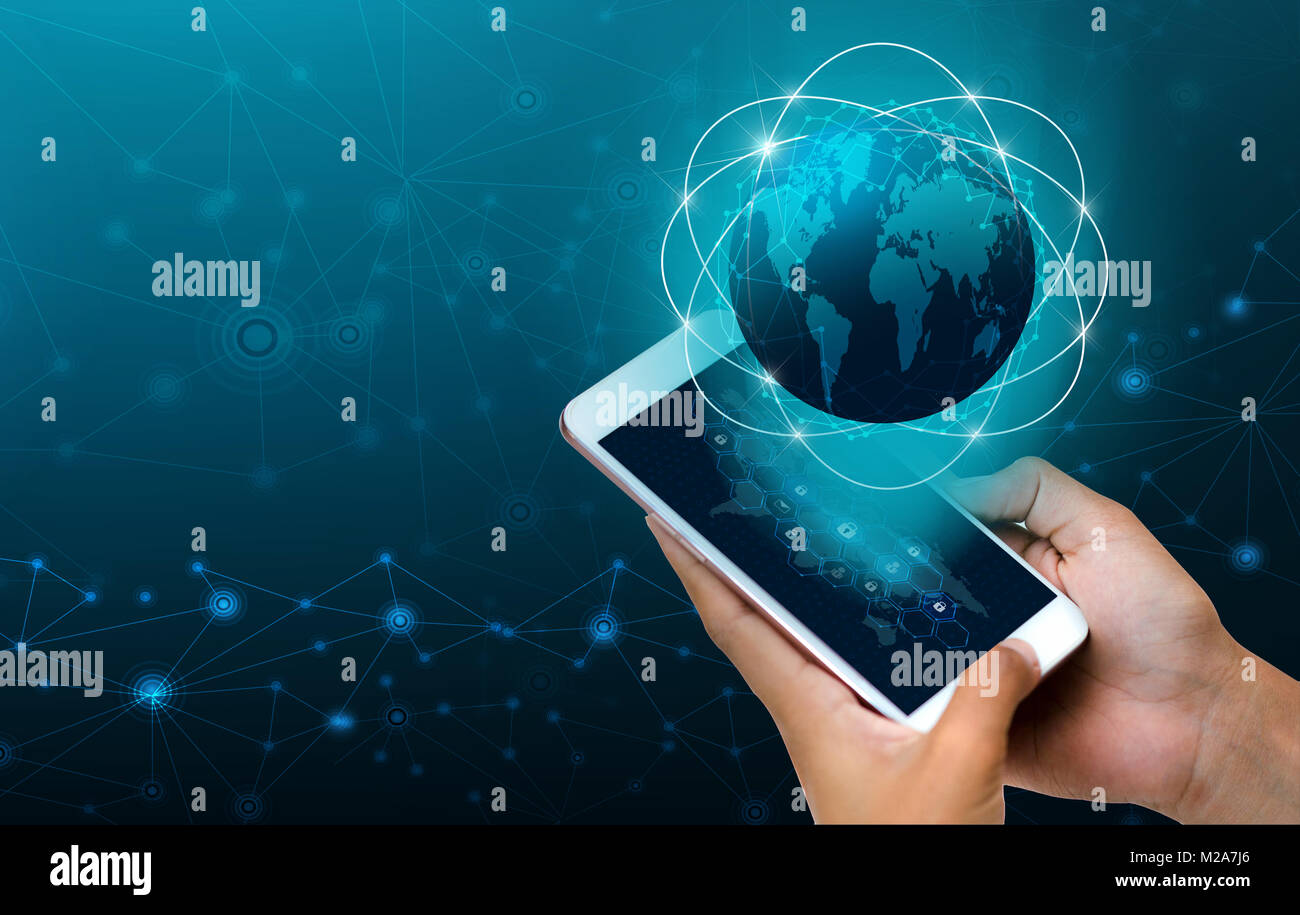 Internet connections world map hi-res stock photography and images - Alamy