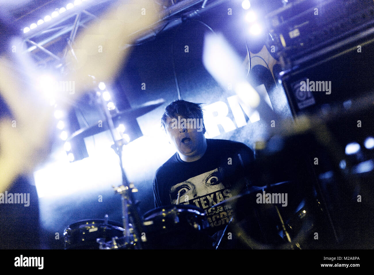 The Danish electronic rock band Veto performs a live concert at the ...