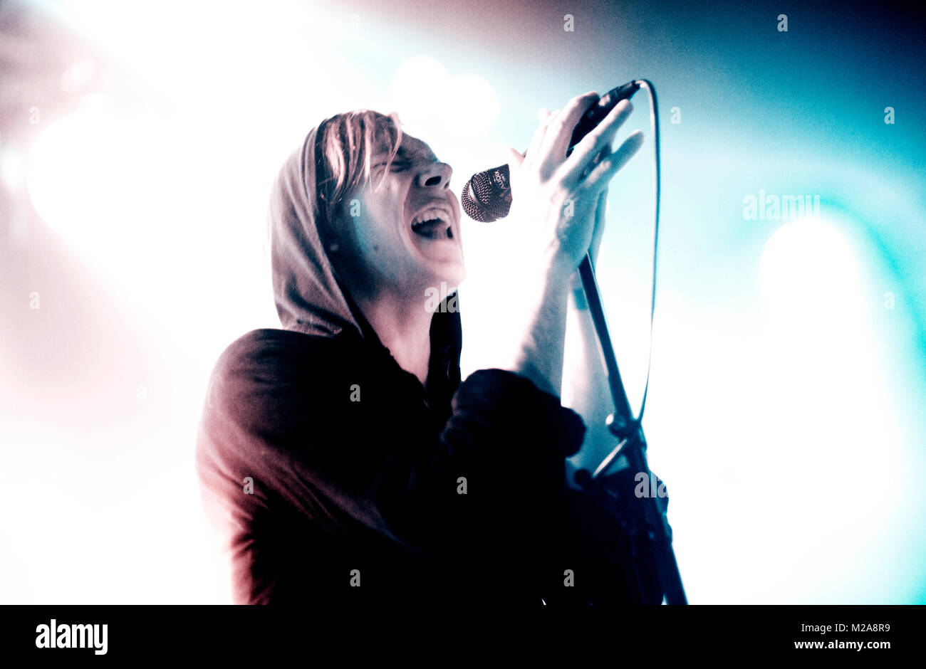 The Danish electro-pop band When Saints Go Machine performs a live ...