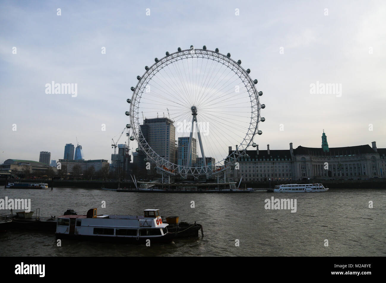 General views of the London Eye which is due to close for it's annual ...