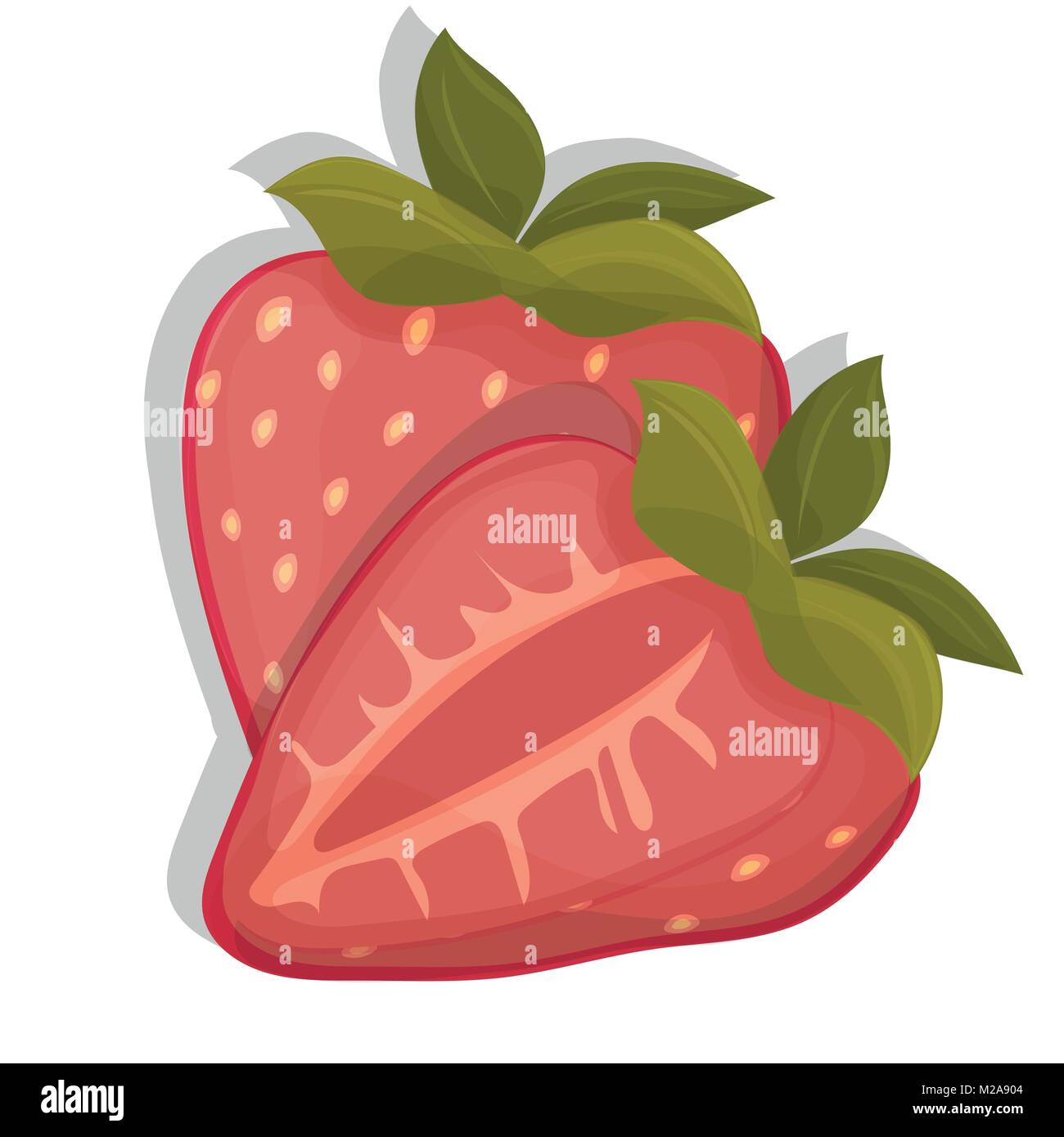 Half of a strawberry Stock Vector Images - Alamy