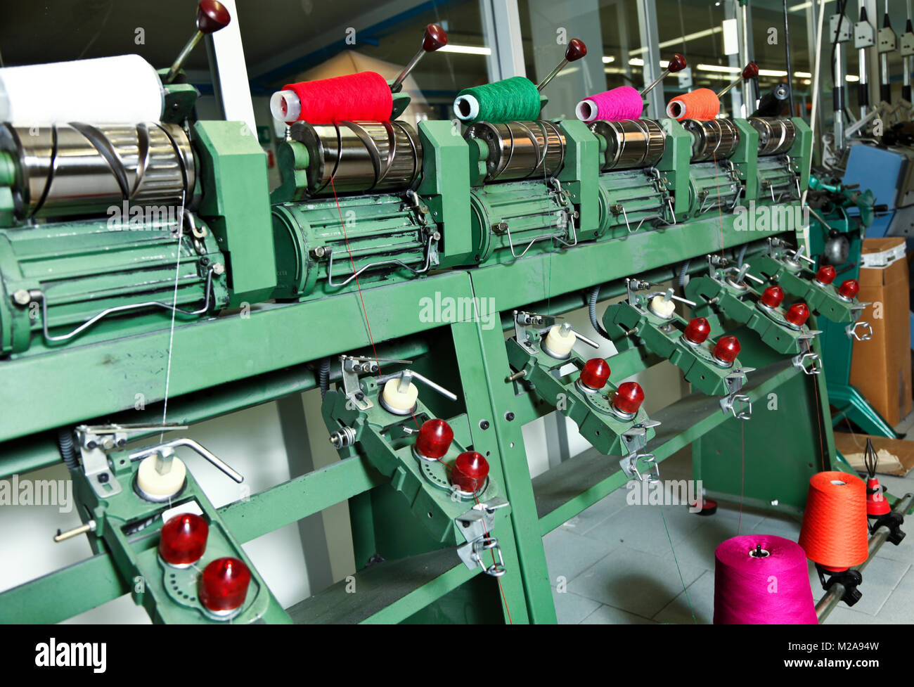 Industrial textile factory, interior Stock Photo - Alamy
