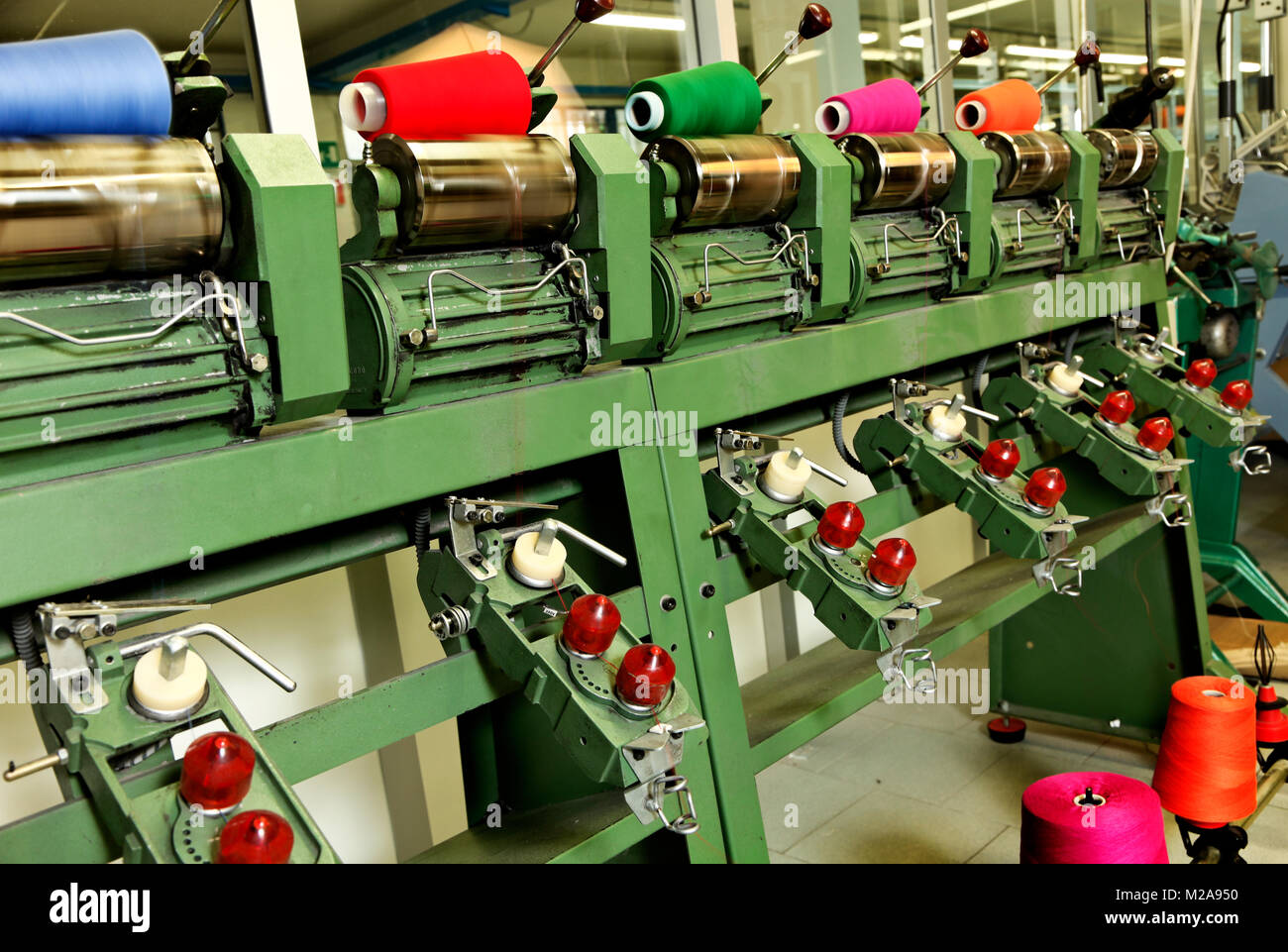 Industrial textile factory, interior Stock Photo - Alamy