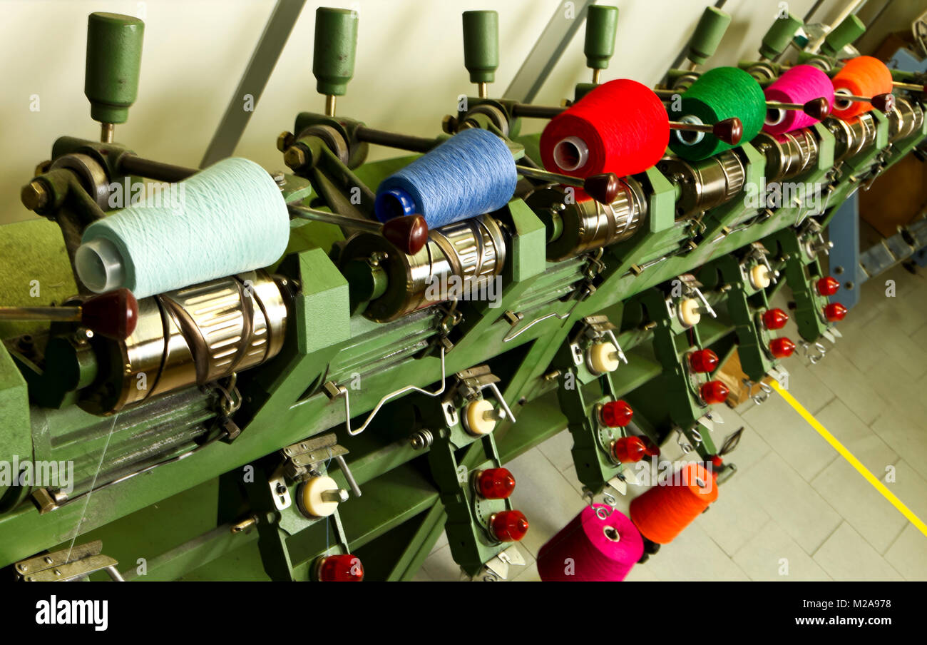 Industrial textile factory, interior Stock Photo - Alamy