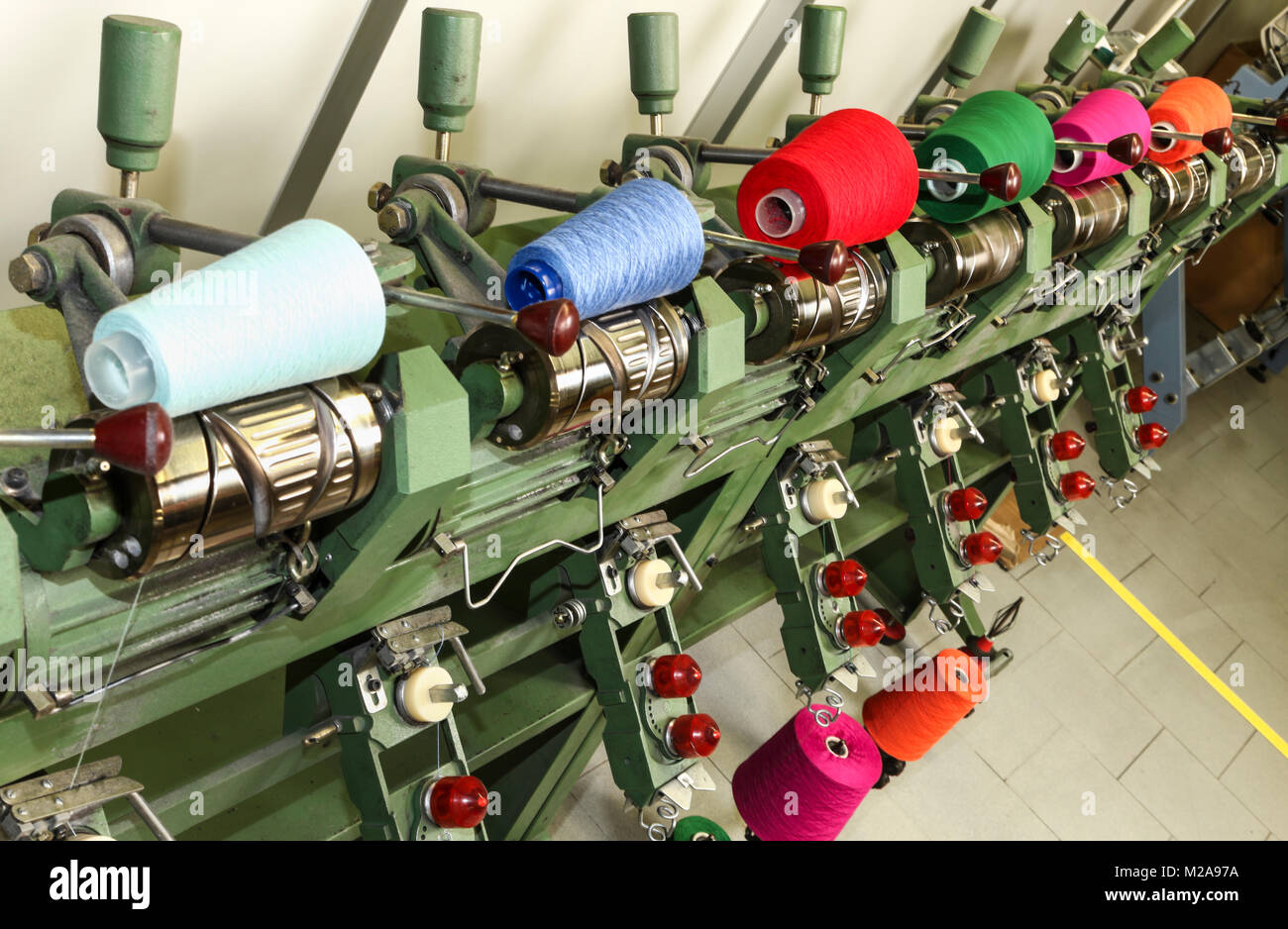 Industrial textile factory, interior Stock Photo - Alamy