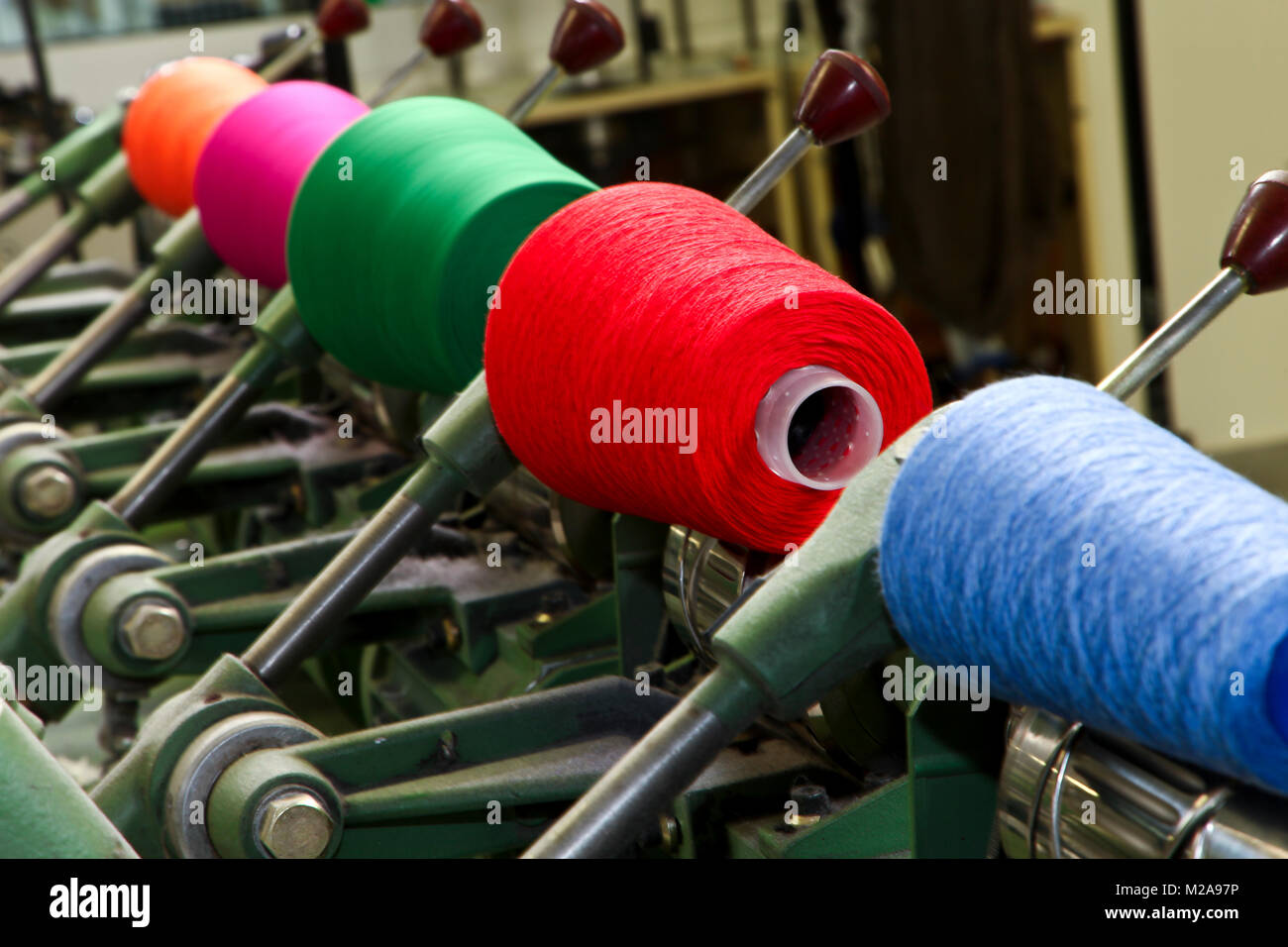 Industrial textile factory, interior Stock Photo - Alamy