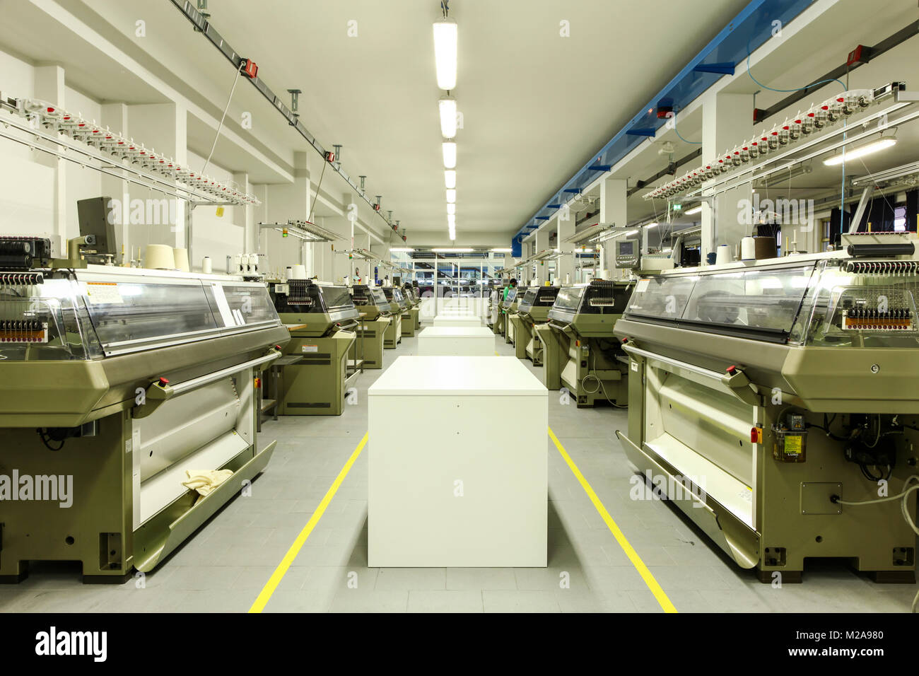 Industrial textile factory, interior Stock Photo - Alamy