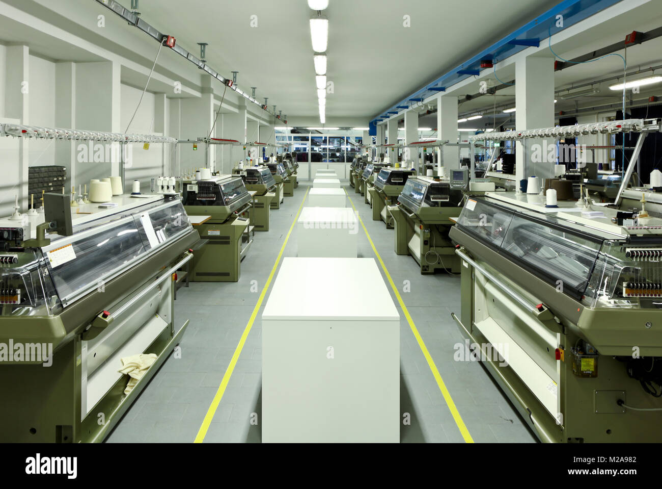 Industrial textile factory, interior Stock Photo - Alamy
