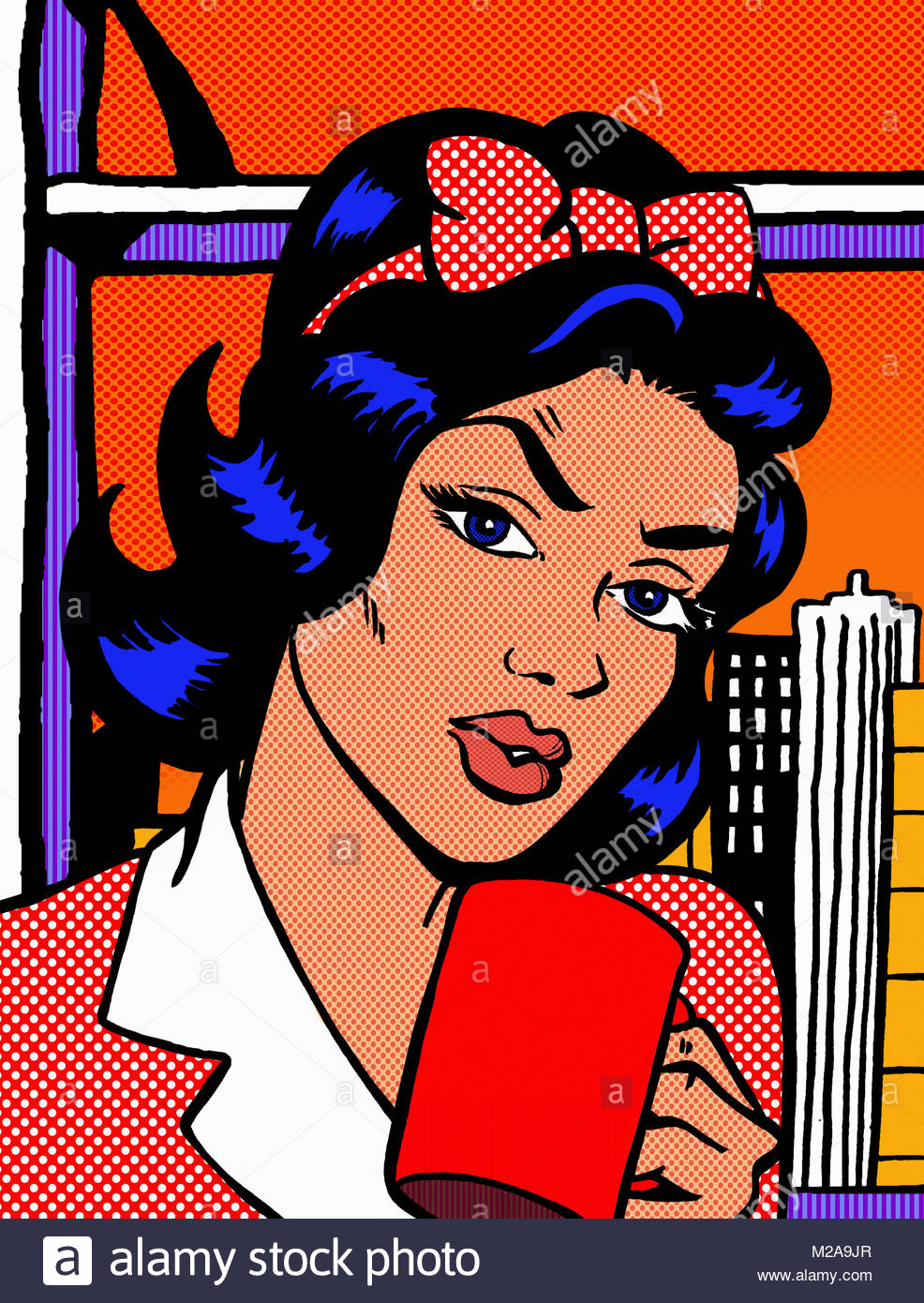 Retro Comic Book Style Woman Stock Photos & Retro Comic Book Style ...