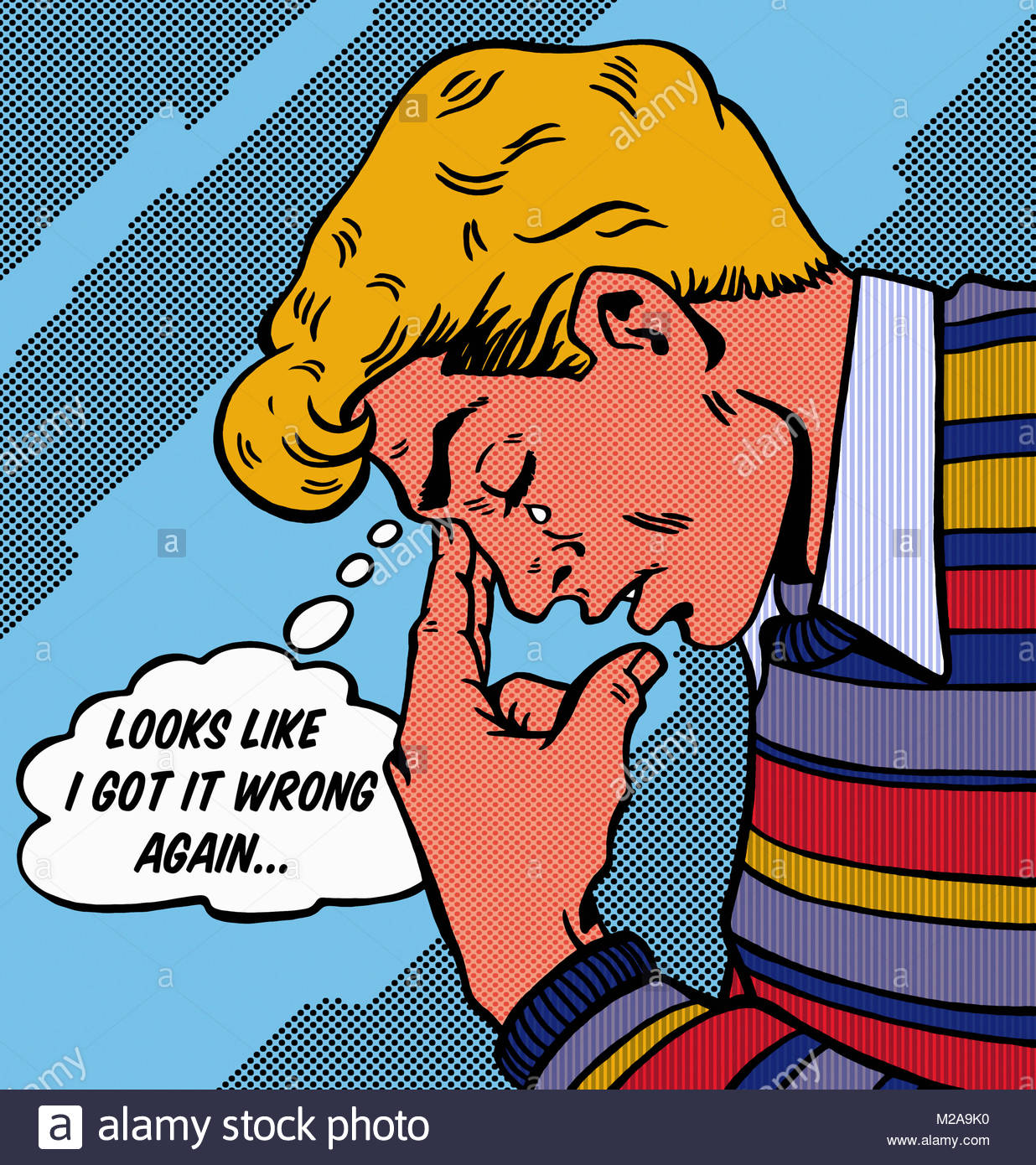 Cartoon Illustration Sad Unhappy Man Stock Photos & Cartoon ...