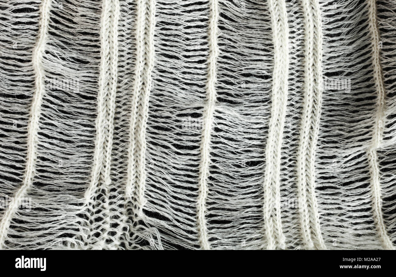 closeup of woolen fabric white, texture background Stock Photo - Alamy