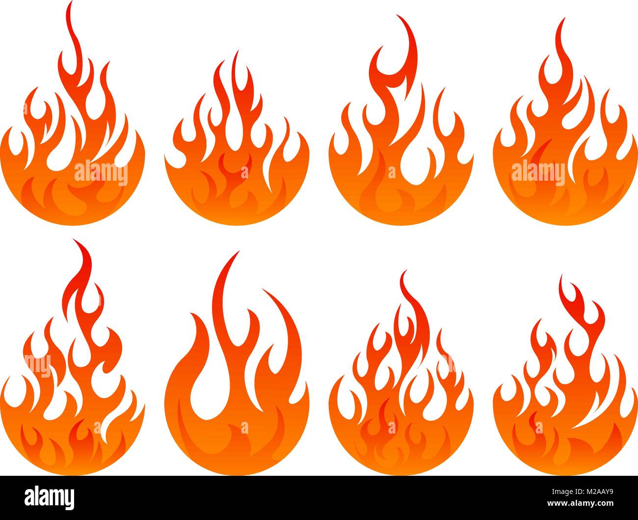 Fire icon set. Design element Stock Vector Image & Art - Alamy