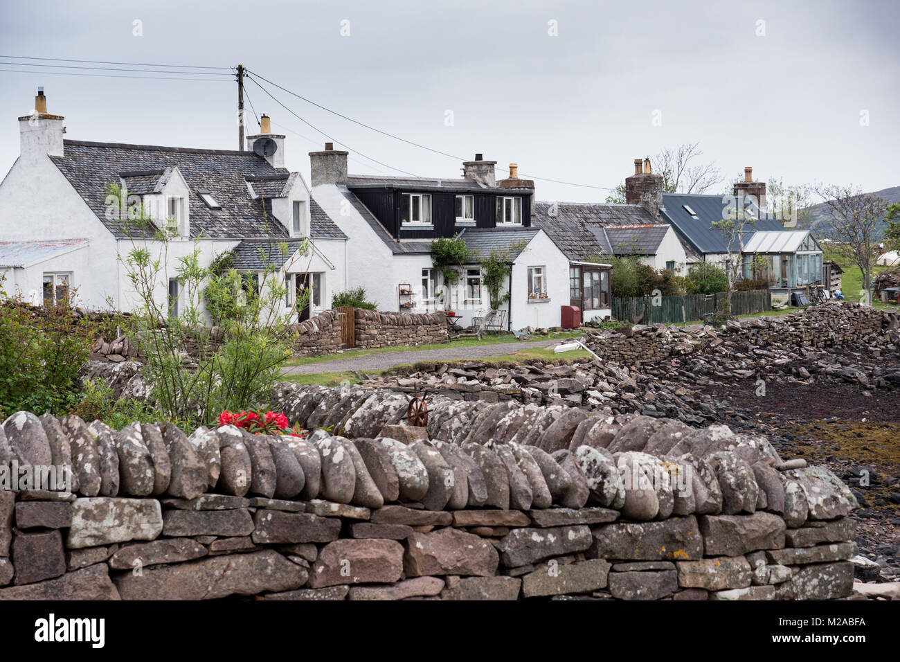 The village of Ard Dhubh near Applecross, Strathcarron, Scotland. UK ...