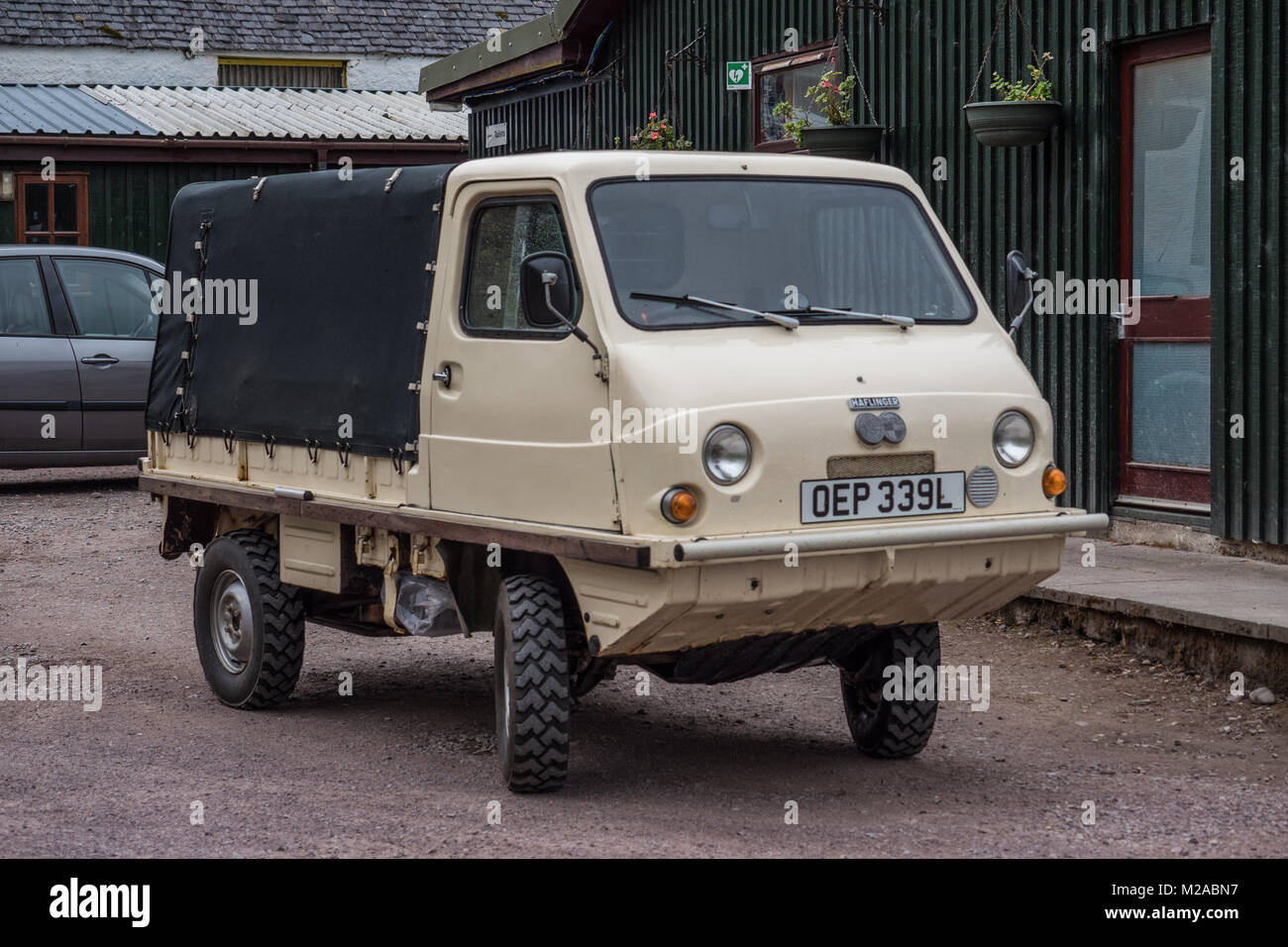 A 1973 Steyr Puch Haflinger 4 wheel drive pick up utility vehicle Stock ...