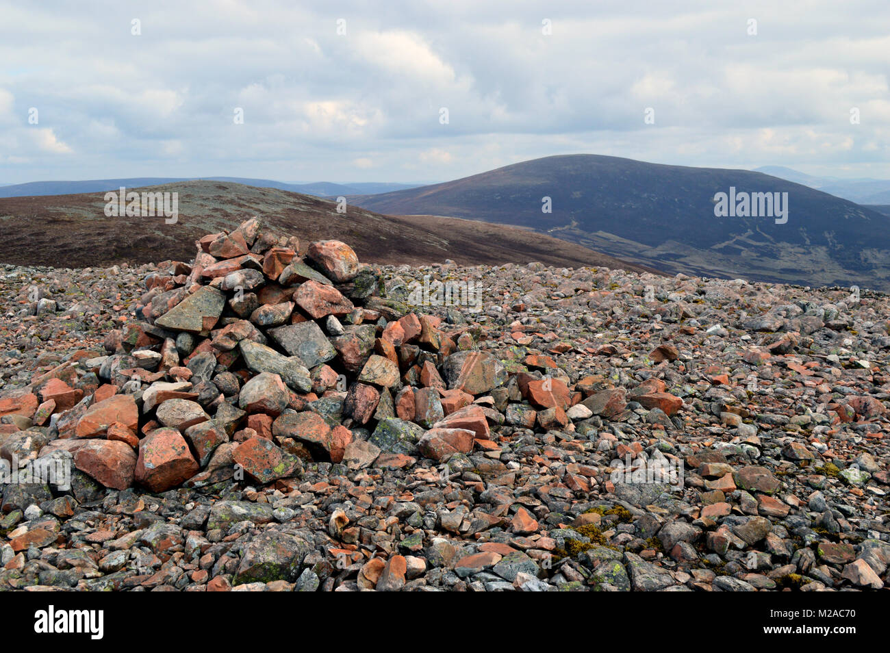 Pile of Stones on the Top of the Scottish Mountain Corbett Carn Liath ...