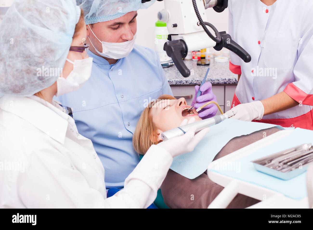 Dental surgery procedure Stock Photo - Alamy