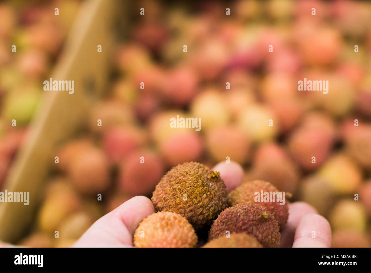 Lychee on market choice hi-res stock photography and images - Alamy