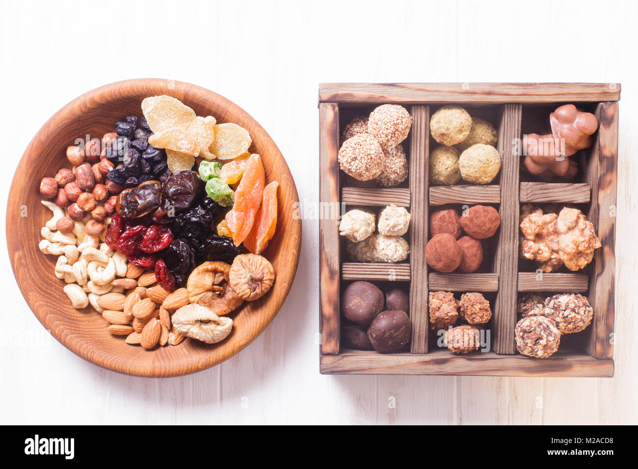 Healthy natural snacks Stock Photo - Alamy