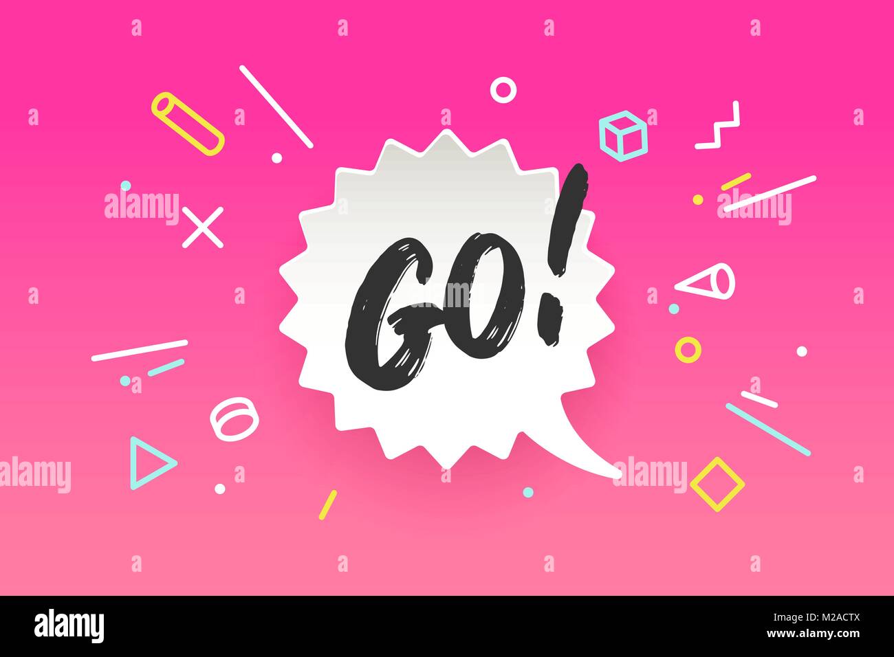 Banner Go in geometric style Stock Vector Image & Art - Alamy